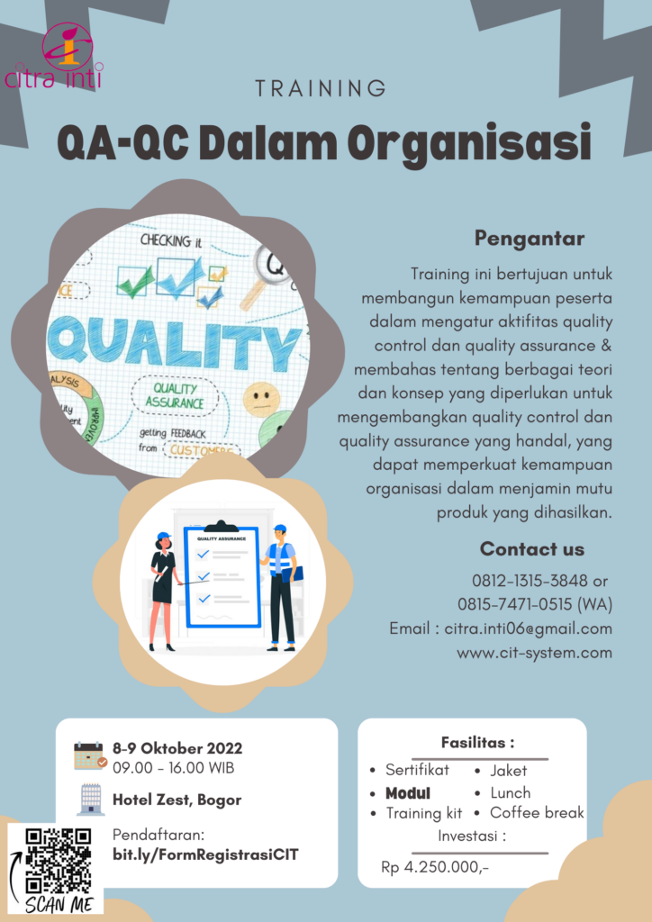 Training QA-QC Nov | Citra Inti Training