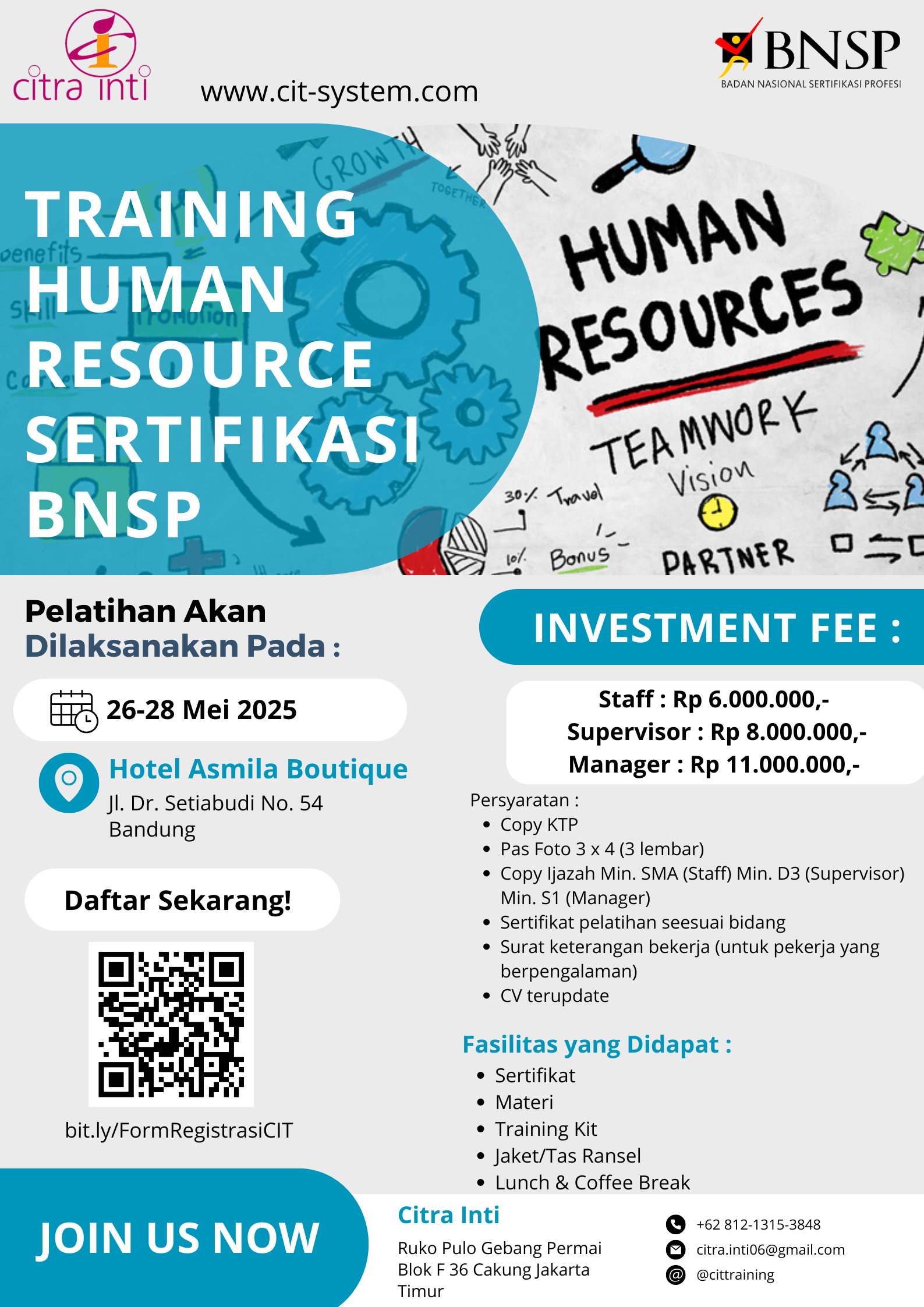HR Sertifikasi BNSP | Citra Inti Training