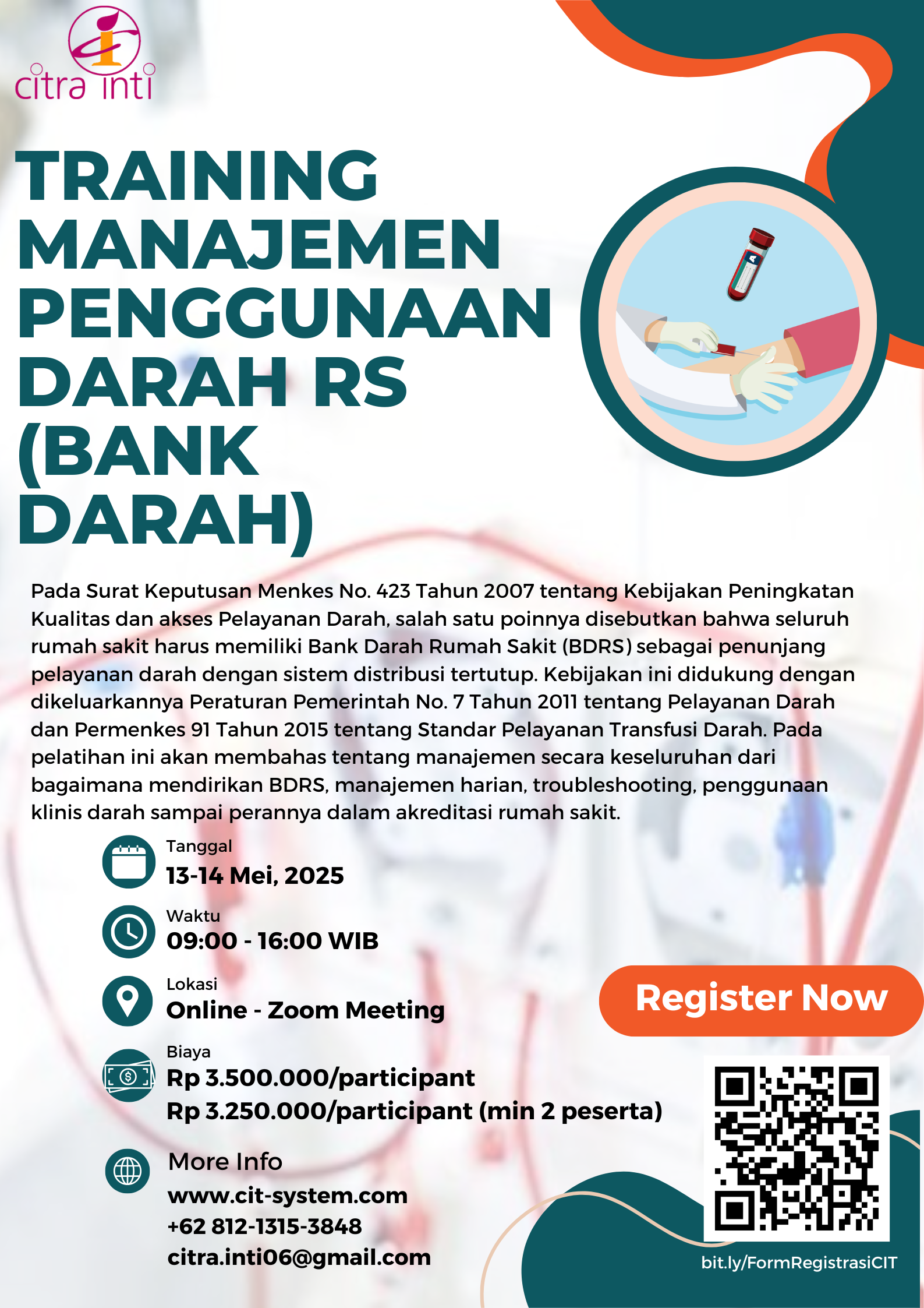 Manajemen Penggunaan Bank Darah | Citra Inti Training